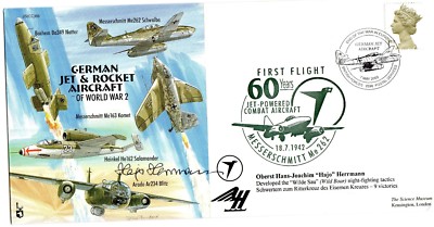 Oberst Hans-Joachim Hajo Herrmann Signed WWII German Jet & Rocket Cover ...