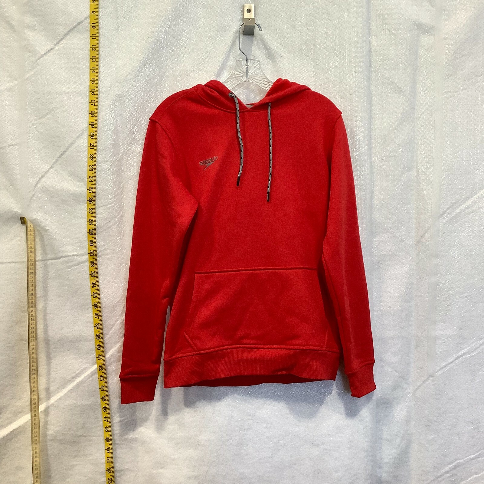 Speedo Mens Long Sleeves Kangaroo Pocket Casual Red Pullover Hoodie ...