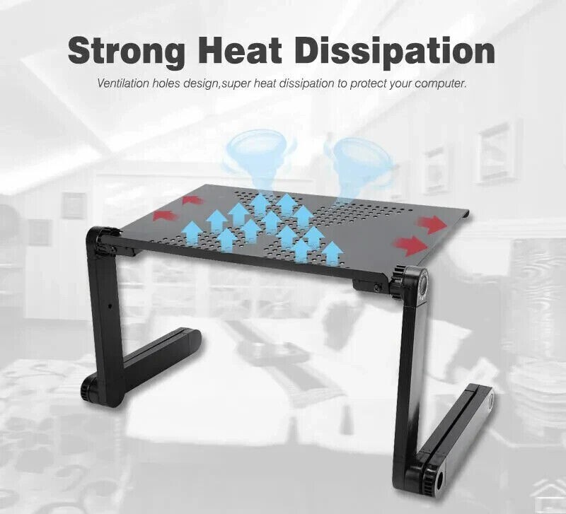 Folding Laptop Desk Table Bed Adjustable Portable Computer Stand Tray ...