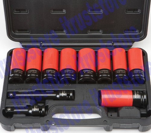 1/2 in Drive Lug Nut High Torque Torq Tool Set Impact Socket With ...