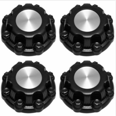 Center Caps Select Chevy GMC Truck Van 8 Lugs Black (Set of 4) 16 inch ...