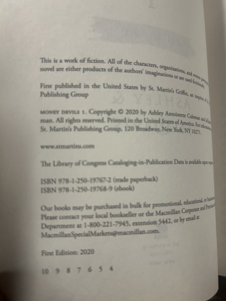 Money Devils 1 Cartel Series- Ashley And JaQuavis- Paperback 2020 First Edition | eBay