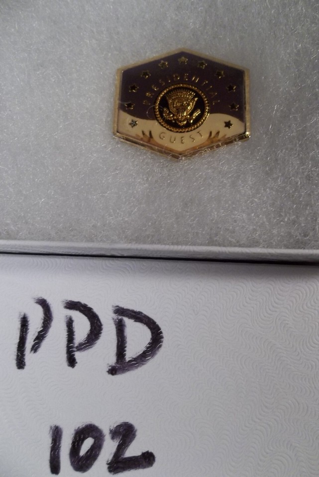 PRESIDENTIAL GUEST PIN, WHITE HOUSE, CAMP DAVID, OTHER SITES, SERIAL ...