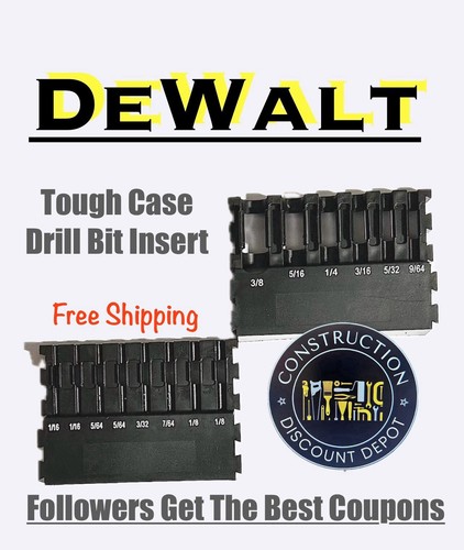 DeWalt Tough Case Insert Drill Bit Holder Racks Bit storage holder ...
