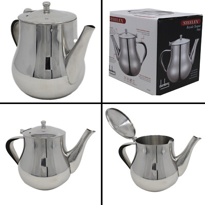 Steelex Stylish Teapots Stainless Steel Traditional Tea Serving Coffee ...