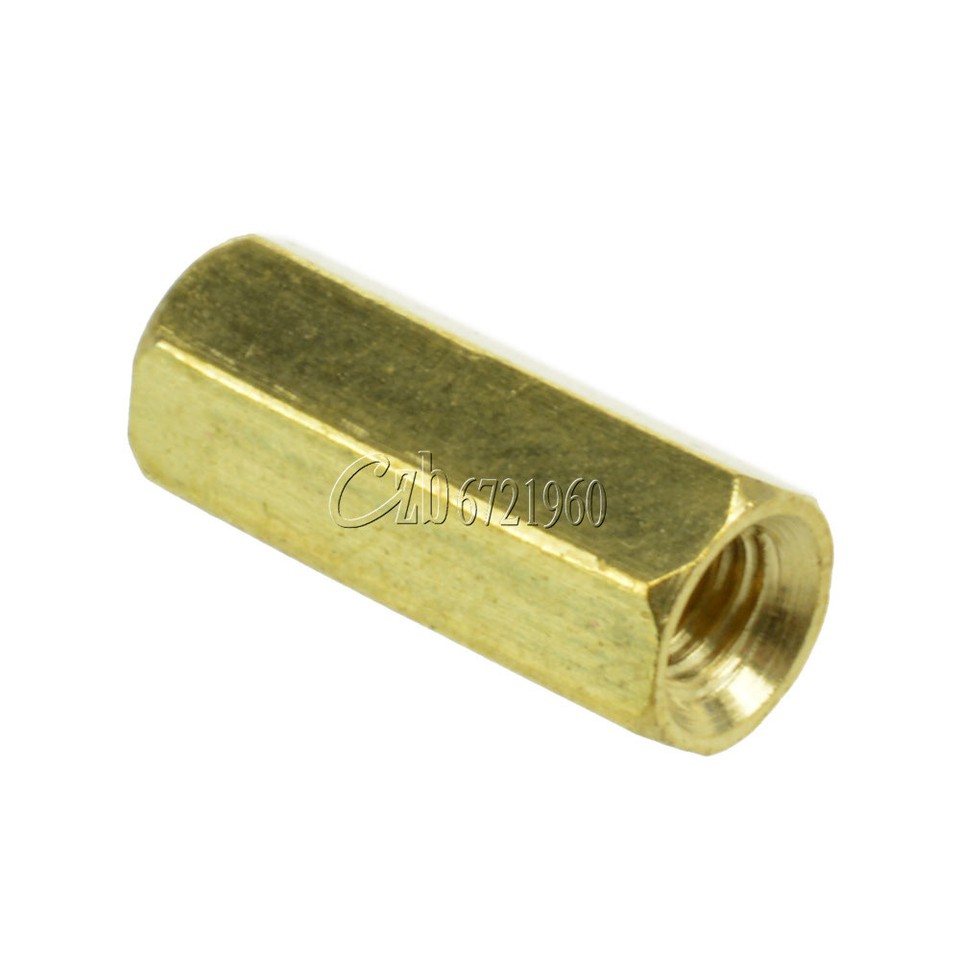 50PCS Brass M3 12mm M3*12 PCB Boards Hex Screw Net Nut Standoff Spacer ...