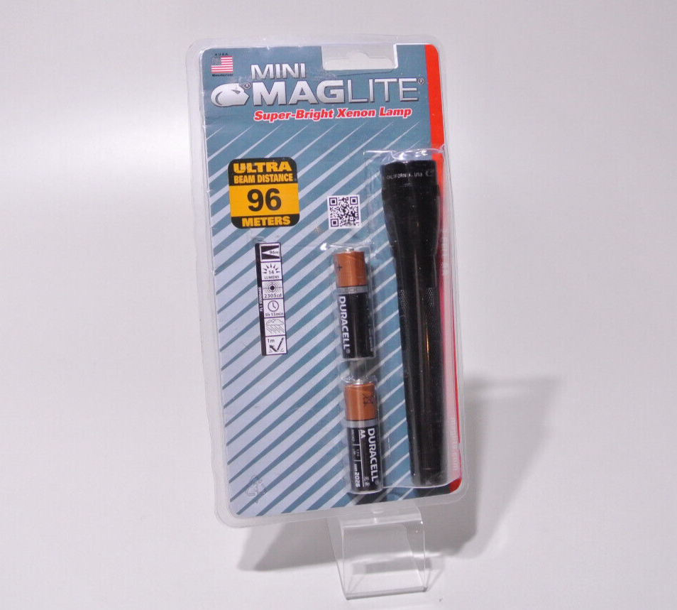 Maglite Mini Incandescent 2-Cell AA Flashlight, Black - NEW | eBay