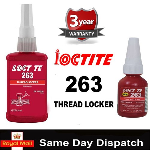 thread lock 263 10ml 50ml 250ml general purpose, high strengthing bolt ...