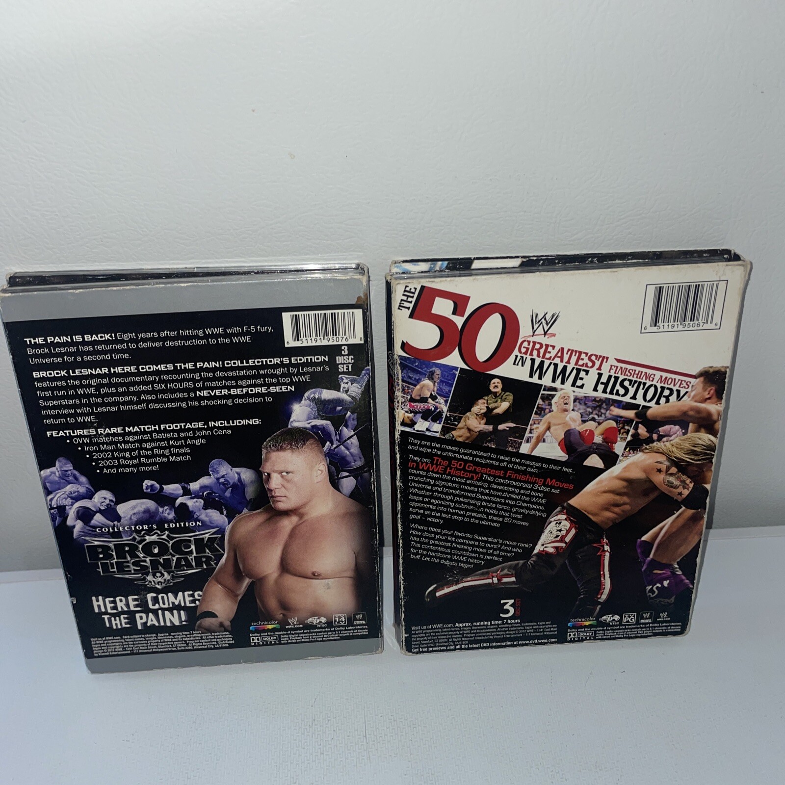 WWE 50 Greatest Finishing Moves dvd vtg WWE History And Brock Lesnar ...
