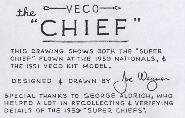 Veco Model Airplane Plans (UC): Vintage 1951 Chief 54" Stunt for .29-35 ...