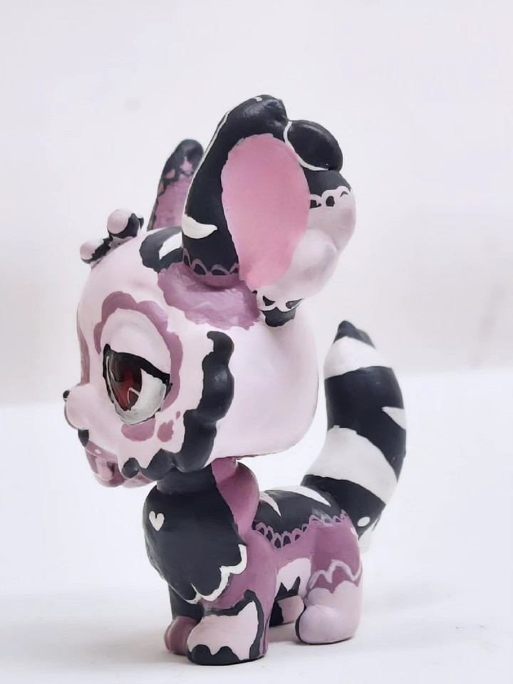 LPs Littlest Pet Shop Hand Painted Custom Head Fox Chinchilla Ooak | eBay