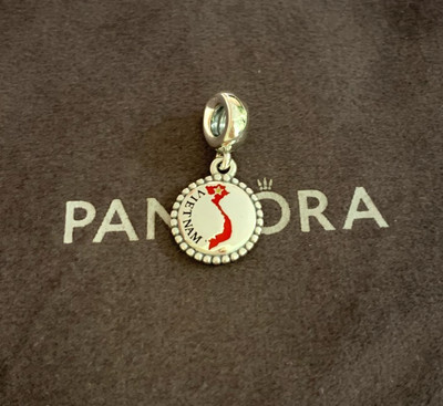 Pandora Vietnam Flag Map Pendant Exclusive Charm S925 Sterling Silver ...