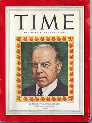 Time Magazine Prime Minister Mackenzie King 1946 | eBay