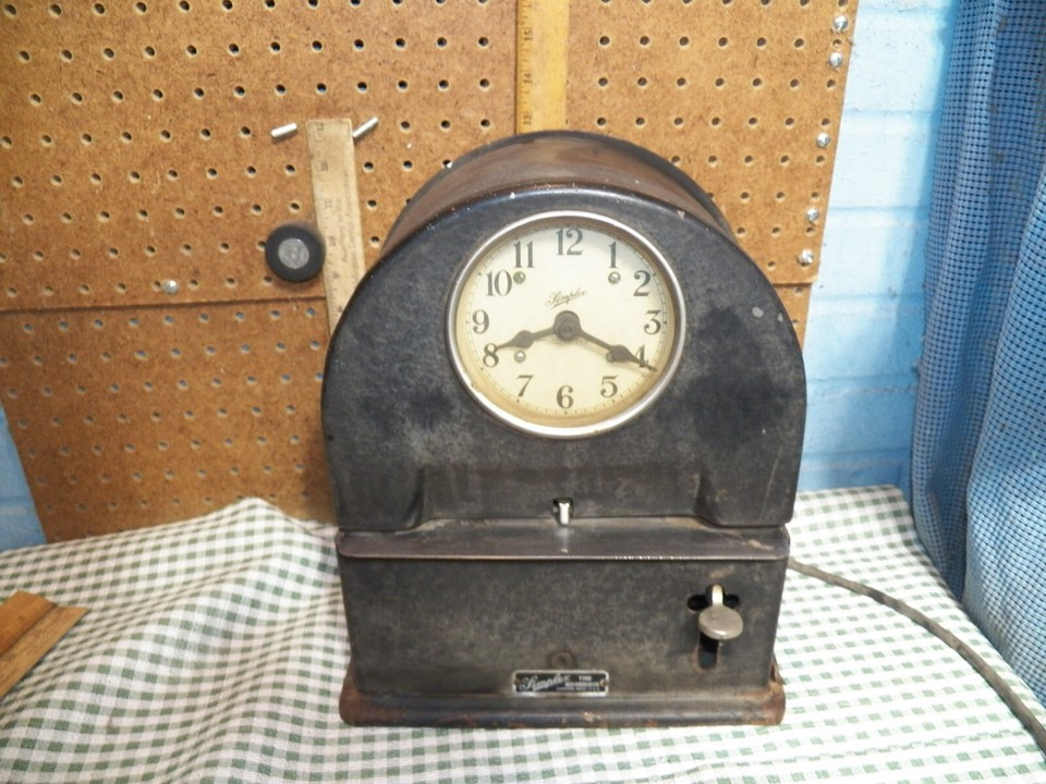 Vintage SIMPLEX Time Recorder Punch Clock, Gardener, Mass. - WORKS | eBay