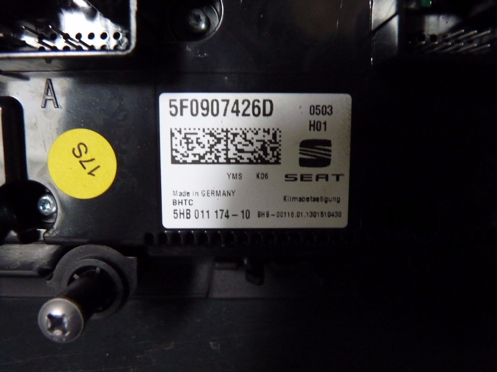 SEAT LEON MK3 5F 2013-ON HEATER CLIMATE CONTROL PANEL 5F0907426D 5F0 ...