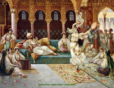 A Harem Dance 8.5x11 Photo Print J. G. Delincourt Woman Dancing for ...