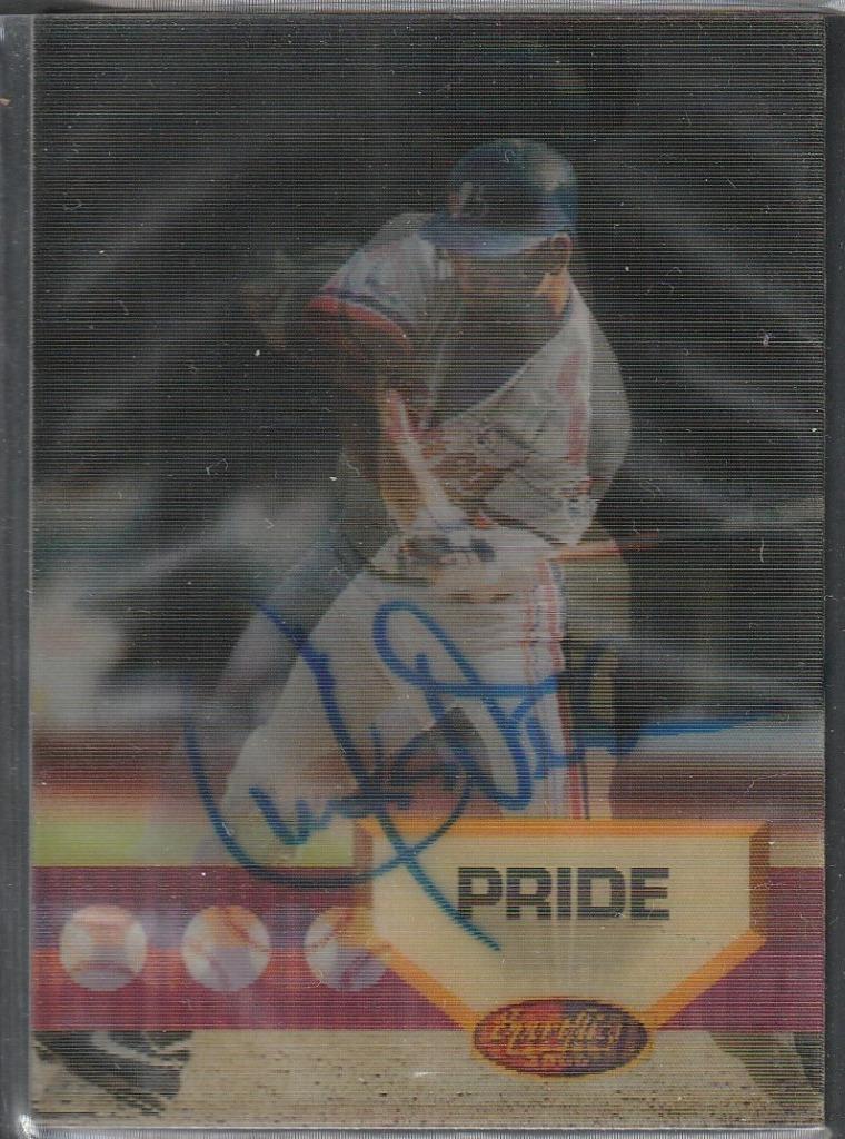 Original Autograph, Curtis Pride RC; Montreal Expos, 1994 Sportflics ...
