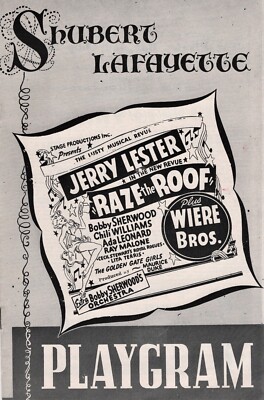 Jerry Lester "RAZE THE ROOF" Wiere Bros. / Bobby Sherwood 1949 Detroit ...
