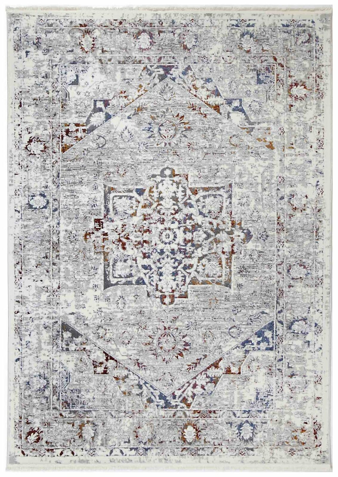Ossett Colourful Distressed Medallion Transitional Rug - 4 Sizes **FREE ...