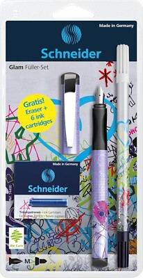 Schneider Glam Writing Set with Fountain Pen, Refills, Erase/Rewrite ...