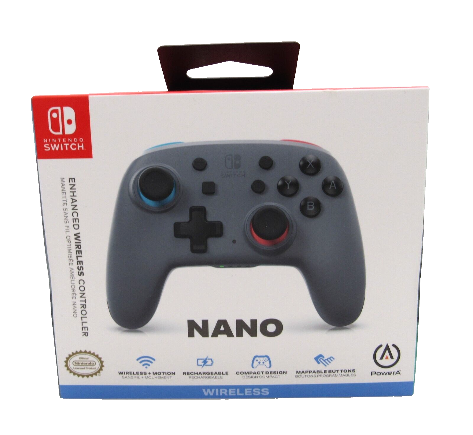 PowerA Nintendo Switch NANO Enhanced Wireless Controller ( Grey Neon ...