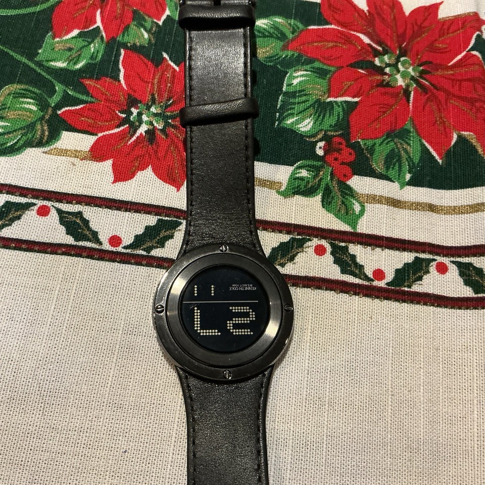 Kenneth Cole Reaction Men's Analog Digital Watch With Leather Band ...