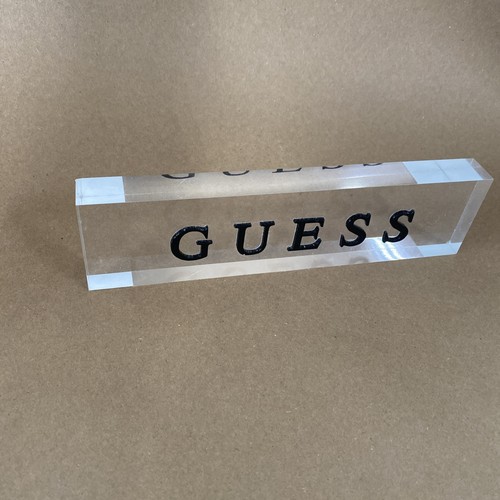 GUESS BRANDED LOGO BLOCK FOR RETAIL OR DISPLAY - 943 | eBay
