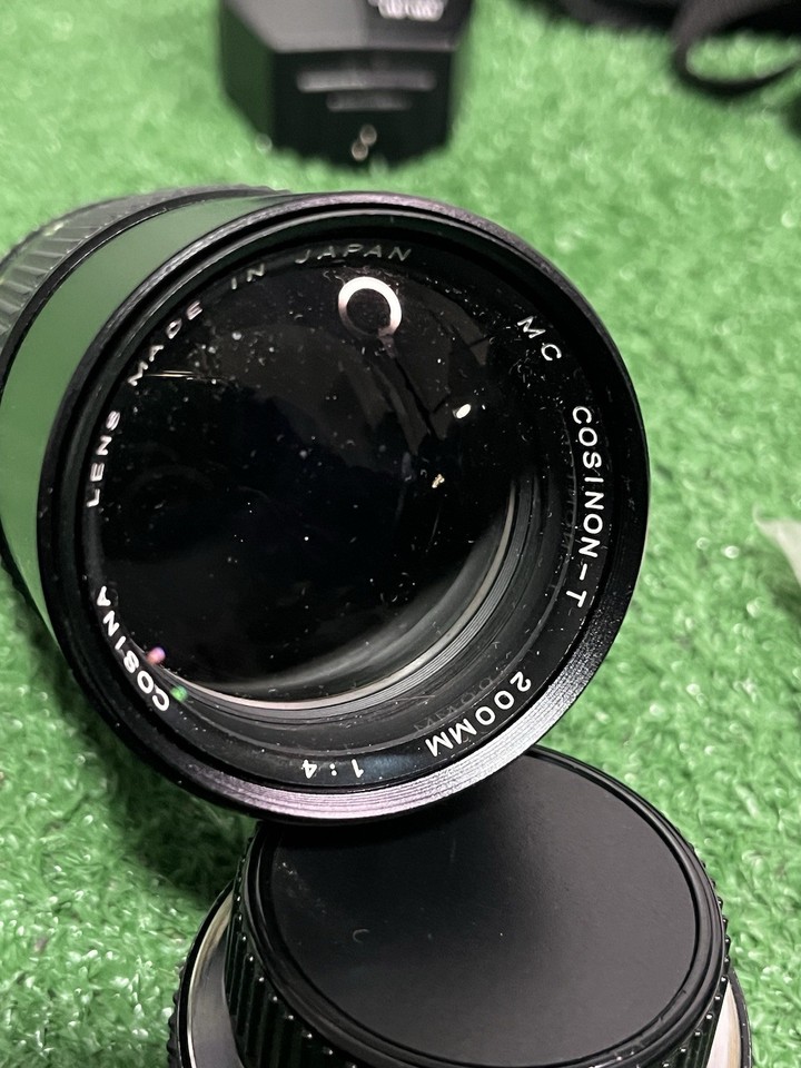 Pentax MV1 35mm SLR Film Camera with Lenses Flash & Bag Not Tested | eBay