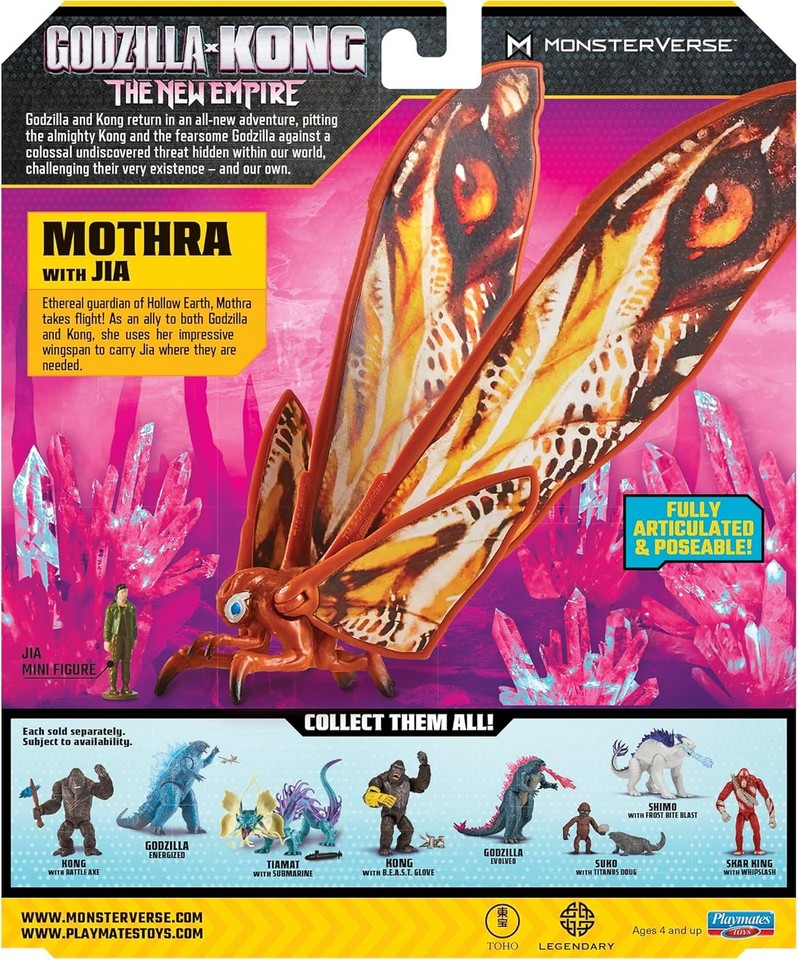 MonsterVerse Godzilla x Kong: The New Empire, 6-Inch Mothra Action ...