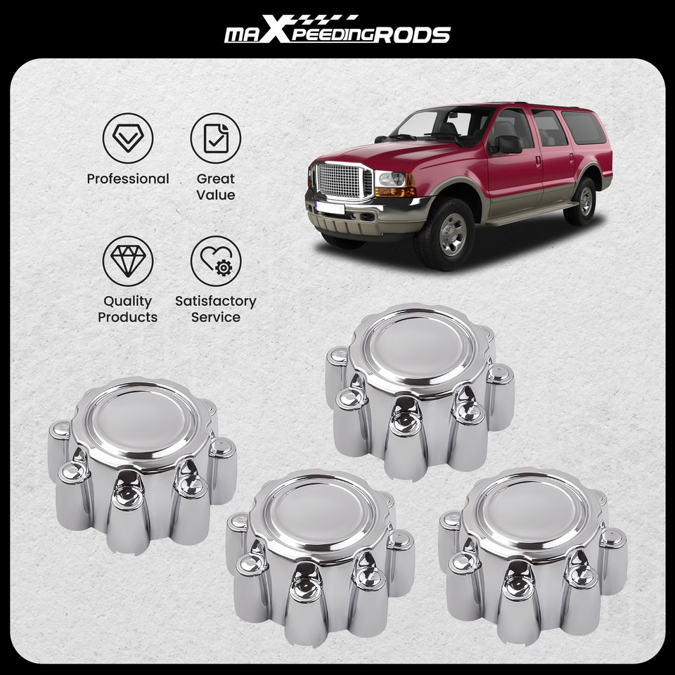 Wheel Center Hub Caps 8 Lug for Ford F250 F350 Super Duty 1999-2005 ...