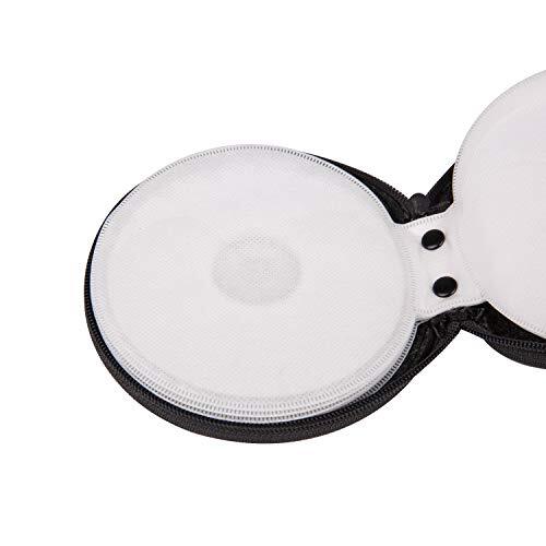 Small CD Case Round Felt 20 Capacity CDs Storage Wallet DVD Disc Holder ...