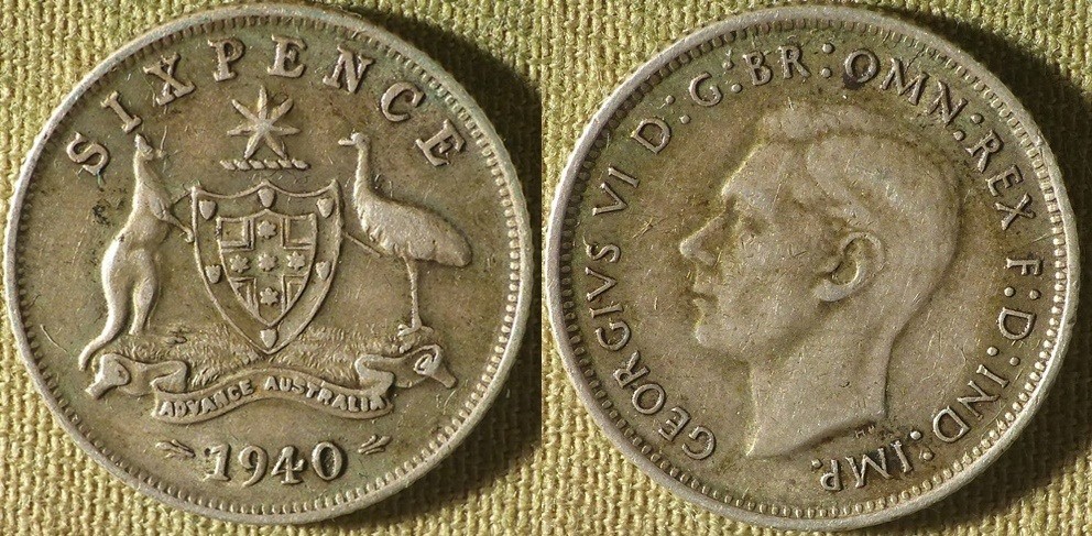 Australia : 1940(m) 6 Pence XF+ #38 IR9877 | eBay