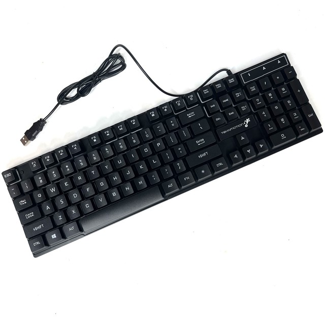 TekNmotion USB Wired Backlit (Red LED) Gaming Keyboard TM-NIB4XB1 ...
