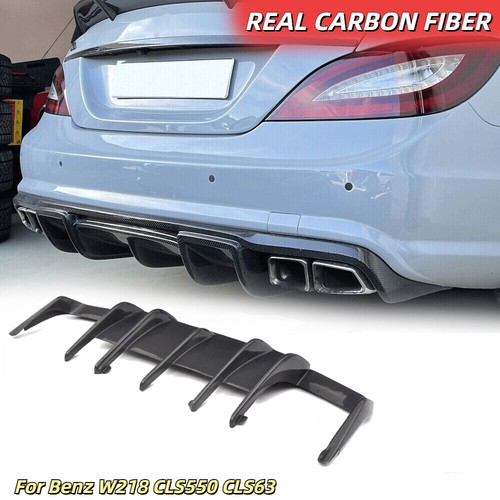 For Benz W218 CLS550 CLS63 2012-18 Real Carbon Fiber Rear Bumper ...