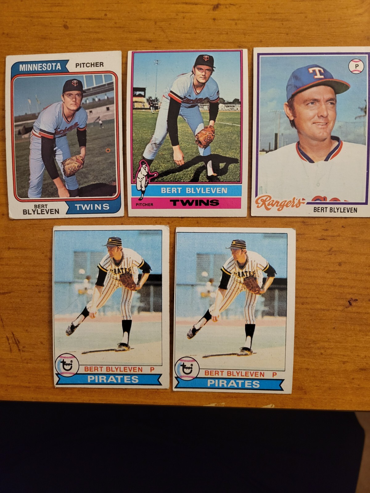 Bert Blyleven Baseball Card Lot. 1974 Topps, 76, 1978, (2) 1979 Topps ...