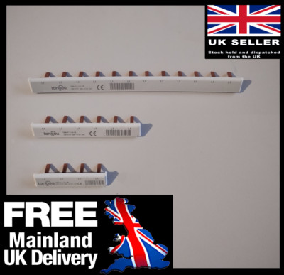 Copper Busbar 63a Consumer Unit Circuit Breaker MCB connector 4 6 & 12 ...