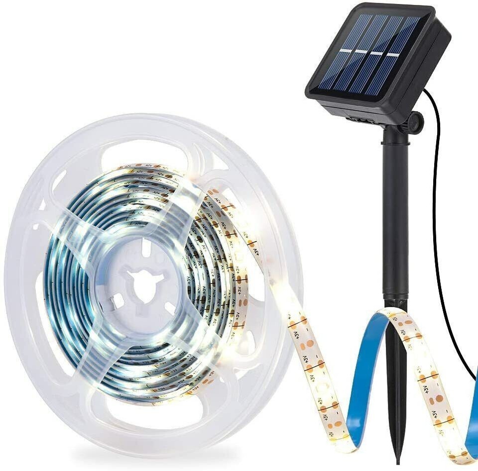 Upgraded Solar LED Strip Flexible Lights 8 Lights Mode Waterproof ...