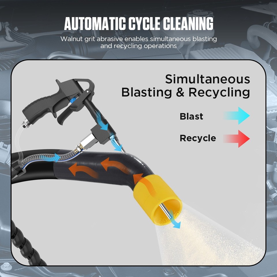 Walnut Blaster Automotive Engine Carbon Intake Valve Carbon Cleaning ...