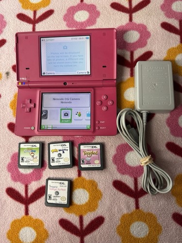 Nintendo DSi Pink Console TWL-001 USA - Tested & Working W/ Charger 4 ...
