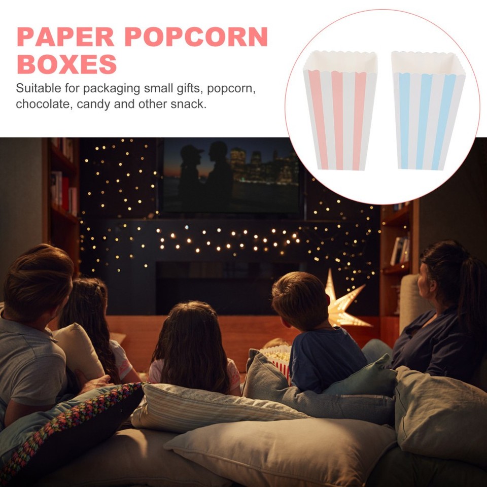 24pcs Movie Theater Popcorn Boxes Paper Popcorn Boxes Popcorn ...