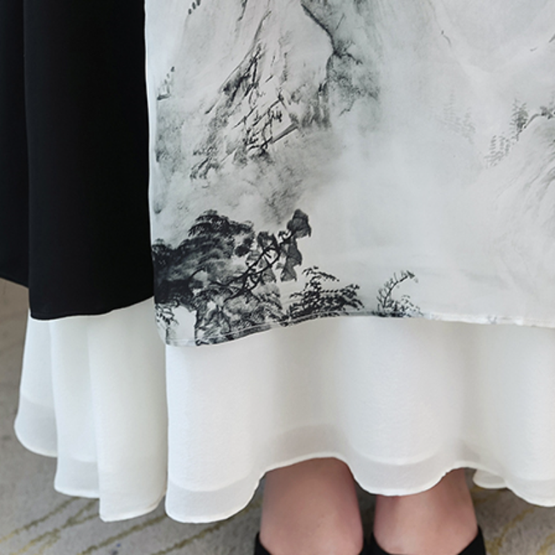 Lady Cheongsam Long Dress Vintage Short Sleeve Mandarin Collar Qipao ...