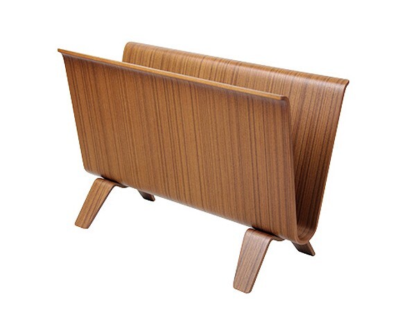 SAITO WOOD Magazine Rack Plywood Magazine Rack teak color Made in Japan ...