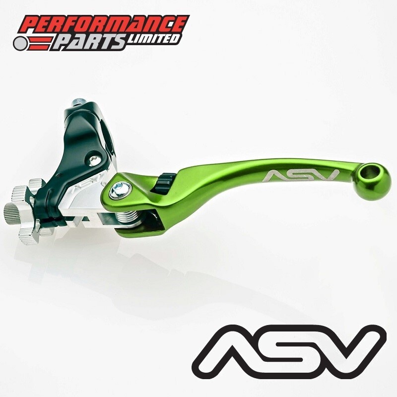 ASV F4 Green Long Clutch Lever with Standard Perch for Honda CRF100-F ...