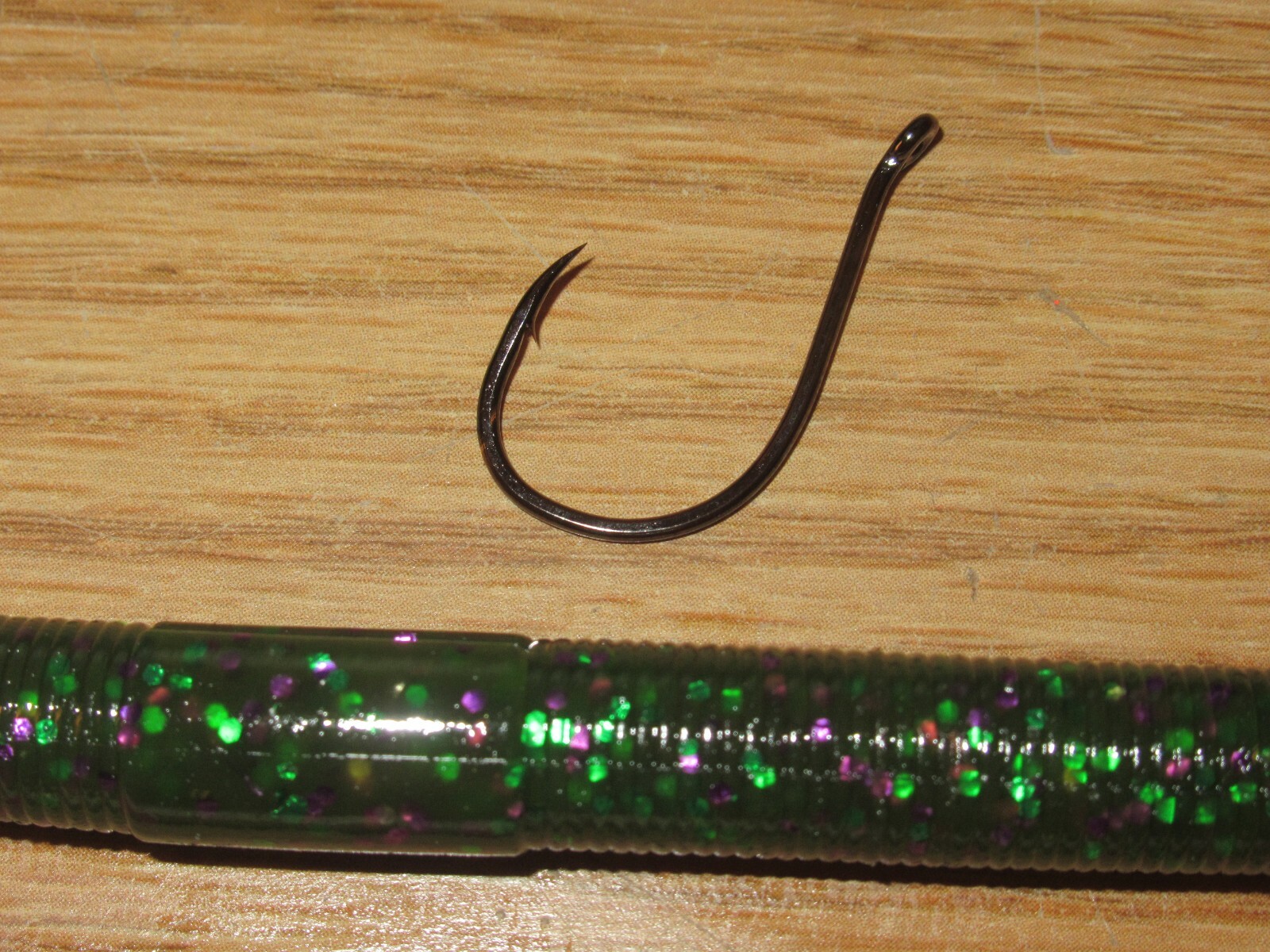 12 Yamamoto Senko Style 5" Worm Stick Bait Junebug Purple Gr Flake & 4 ...