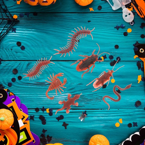 80 PCS Prank Bug Toys Plastic Realistic Bugs Man Insect Figurines Fake ...