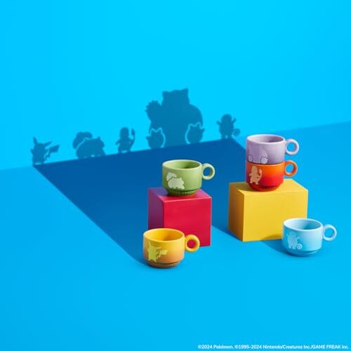 Le Creuset Pokemon Collection Stacking Mug Set of 5 Tea Cup Limited New ...