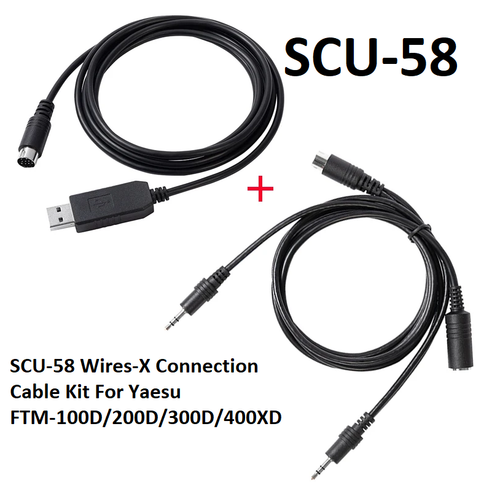SCU-58 Wires-X Connection Cable Kit For Yaesu FTM-100D/200D/300D/400XD ...
