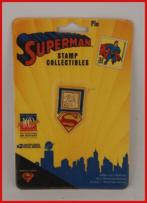 Superman Stamp Pin Collectible USPS United States Postal Service FREE ...