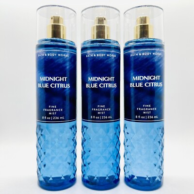 NEW! 3-PACK BATH & BODY WORKS MIDNIGHT BLUE CITRUS FINE FRAGRANCE MIST ...