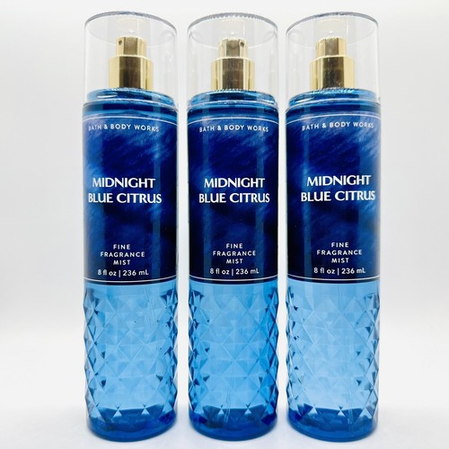 NEW! 3-PACK BATH & BODY WORKS MIDNIGHT BLUE CITRUS FINE FRAGRANCE MIST ...